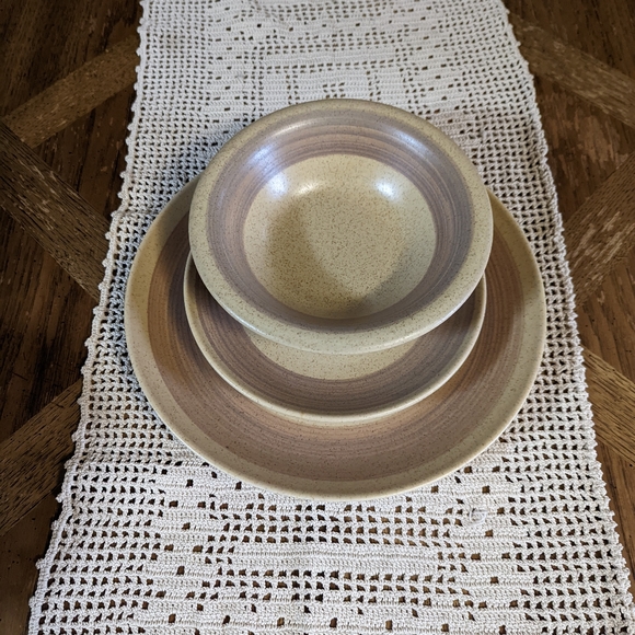 Kitchen | Vintage Sandstone By Canonsburg Dinnerware Mid Century 18 Pc ...